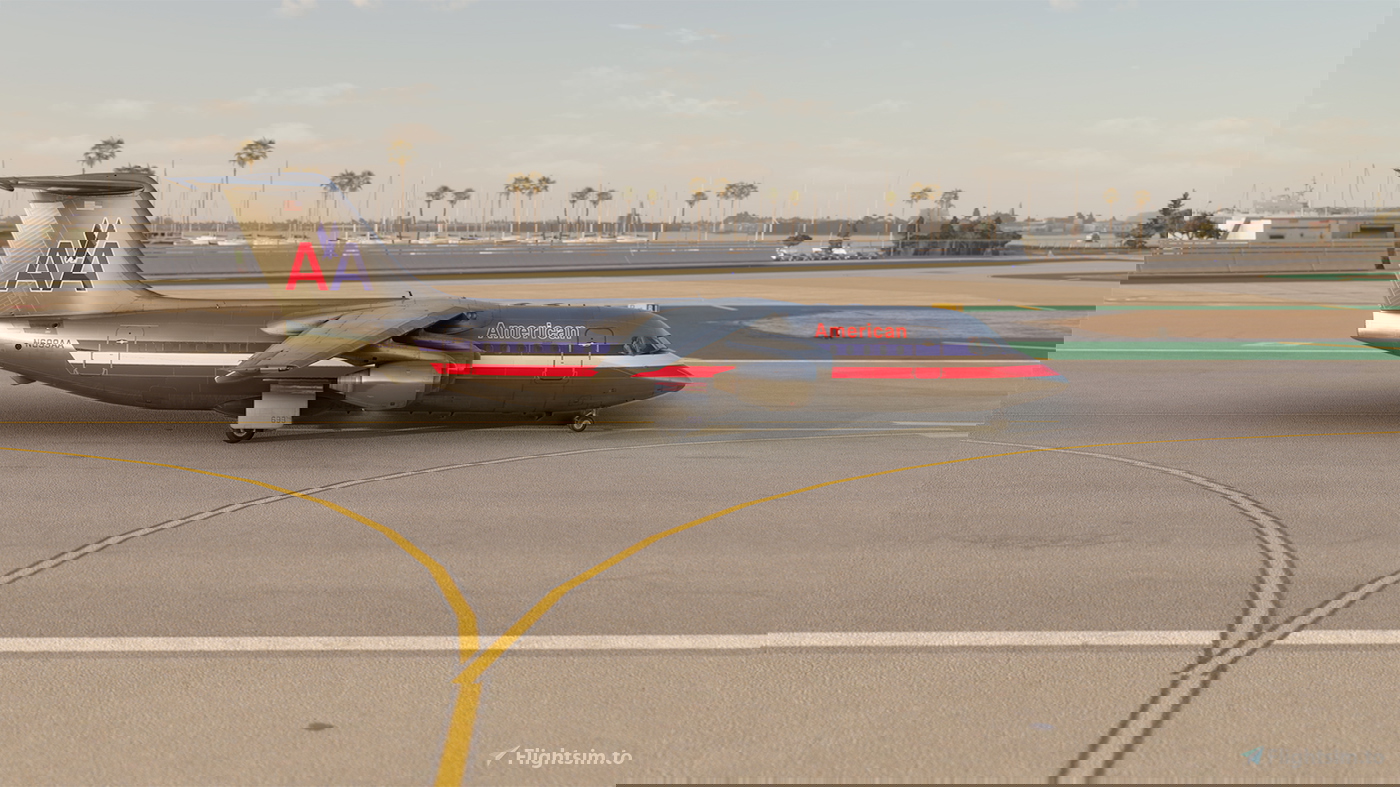 American Airlines Classic Chrome - Just Flight BAe-146-200. N699AA. for ...