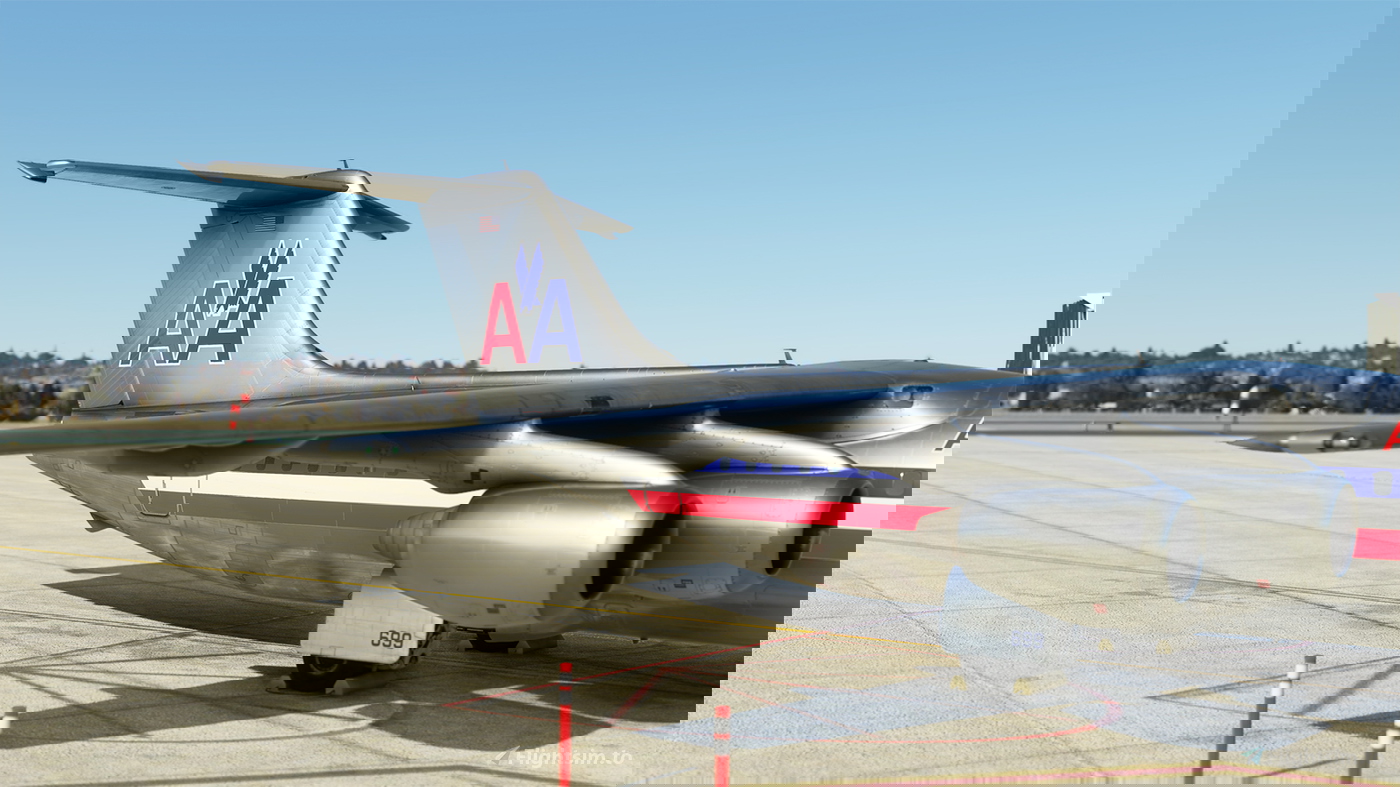 American Airlines Classic Chrome - Just Flight BAe-146-200. N699AA. for ...