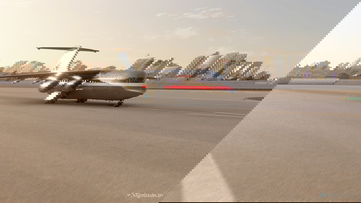 American Airlines Classic Chrome - Just Flight BAe-146-200. N699AA. for ...