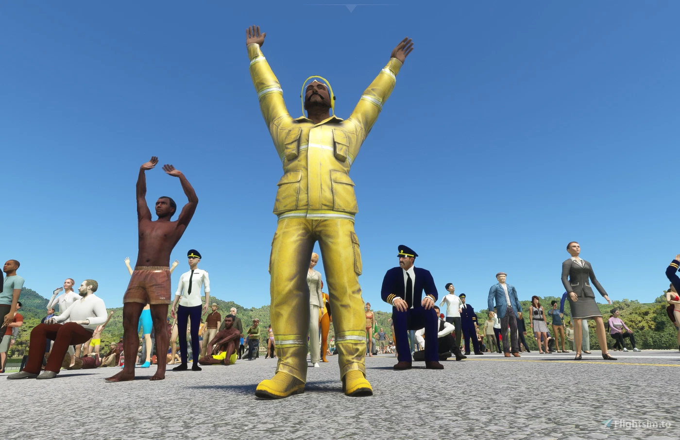 Animated Human 3D Models Library for Microsoft Flight Simulator | MSFS