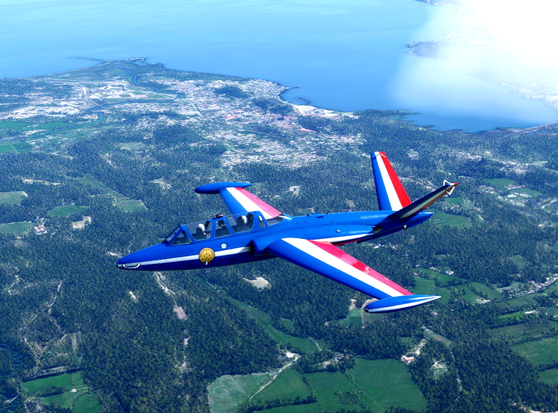 AzurPoly - Fouga Magister Patrouille de France - Blue livery for ...
