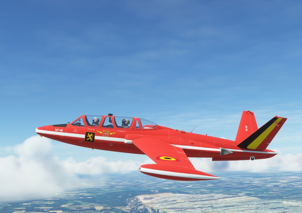 AzurPoly_Fouga_Red Devils_MT48 for Microsoft Flight Simulator | MSFS