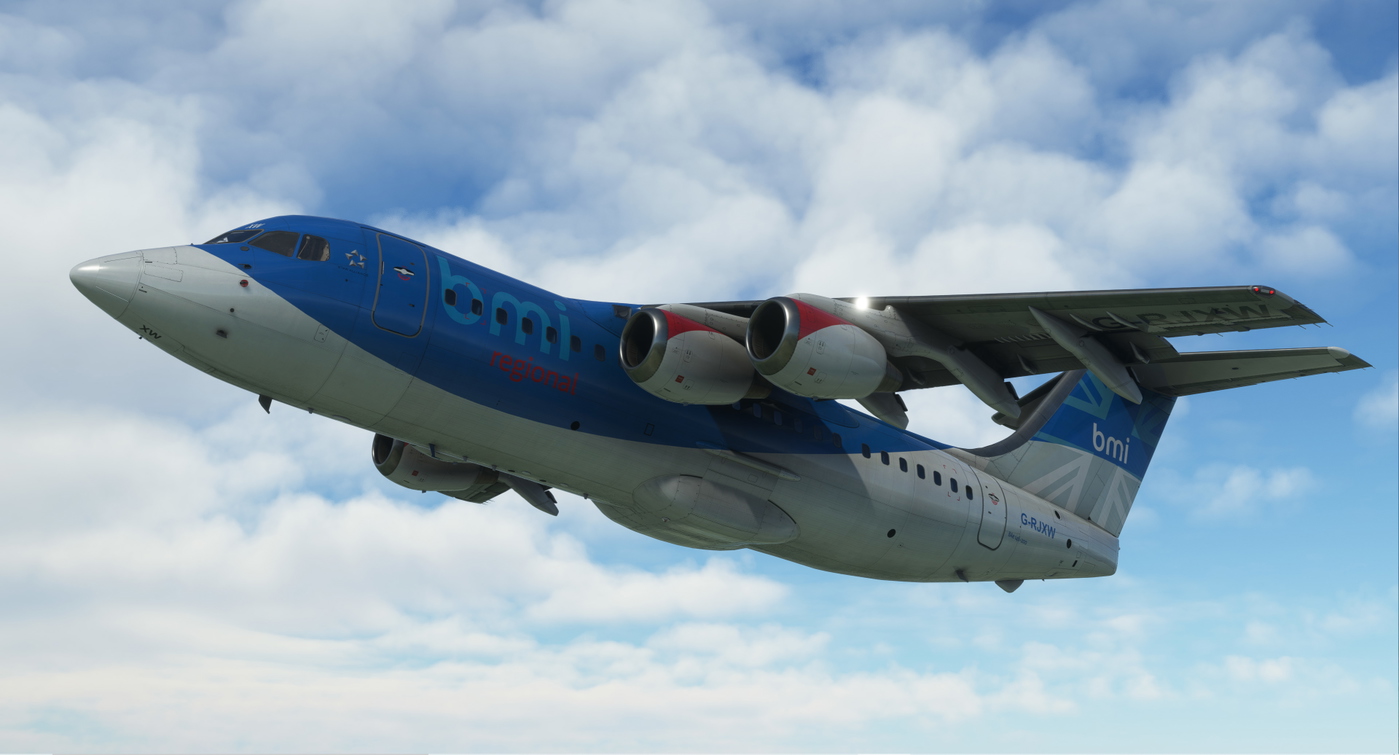 BAe 146-200 bmi Regional G-RJXW for Microsoft Flight Simulator | MSFS
