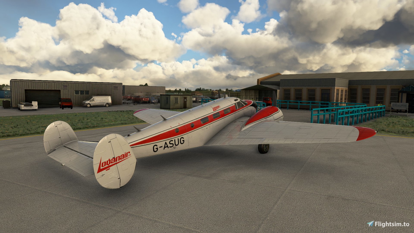 Beech 18 Loganair G-ASUG (Early) para Microsoft Flight Simulator | MSFS