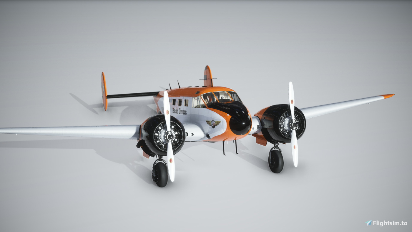 Beech D-18S Bush Divers Livery, Paint and Metal variants for Microsoft ...