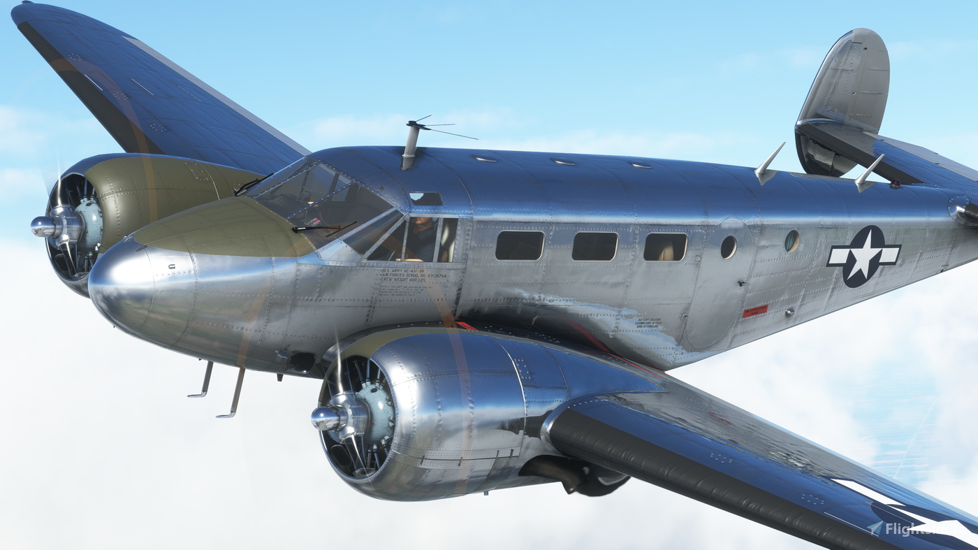 Beech UC-45F Expeditor 43-35764 "Factory Fresh" for Microsoft Flight ...