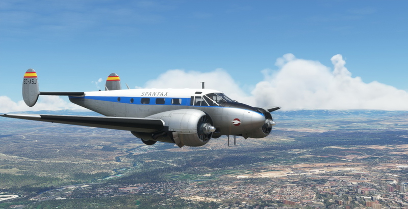 Beechcraft D18S EC-ASJ Spantax for Microsoft Flight Simulator | MSFS