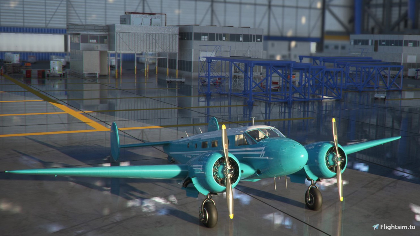 Beechcraft D18S in Seafoam for Microsoft Flight Simulator | MSFS