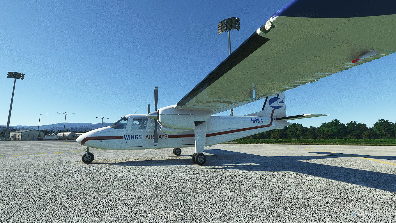 BN2 Islander Wings Airways N19WA repaint request for Microsoft Flight ...