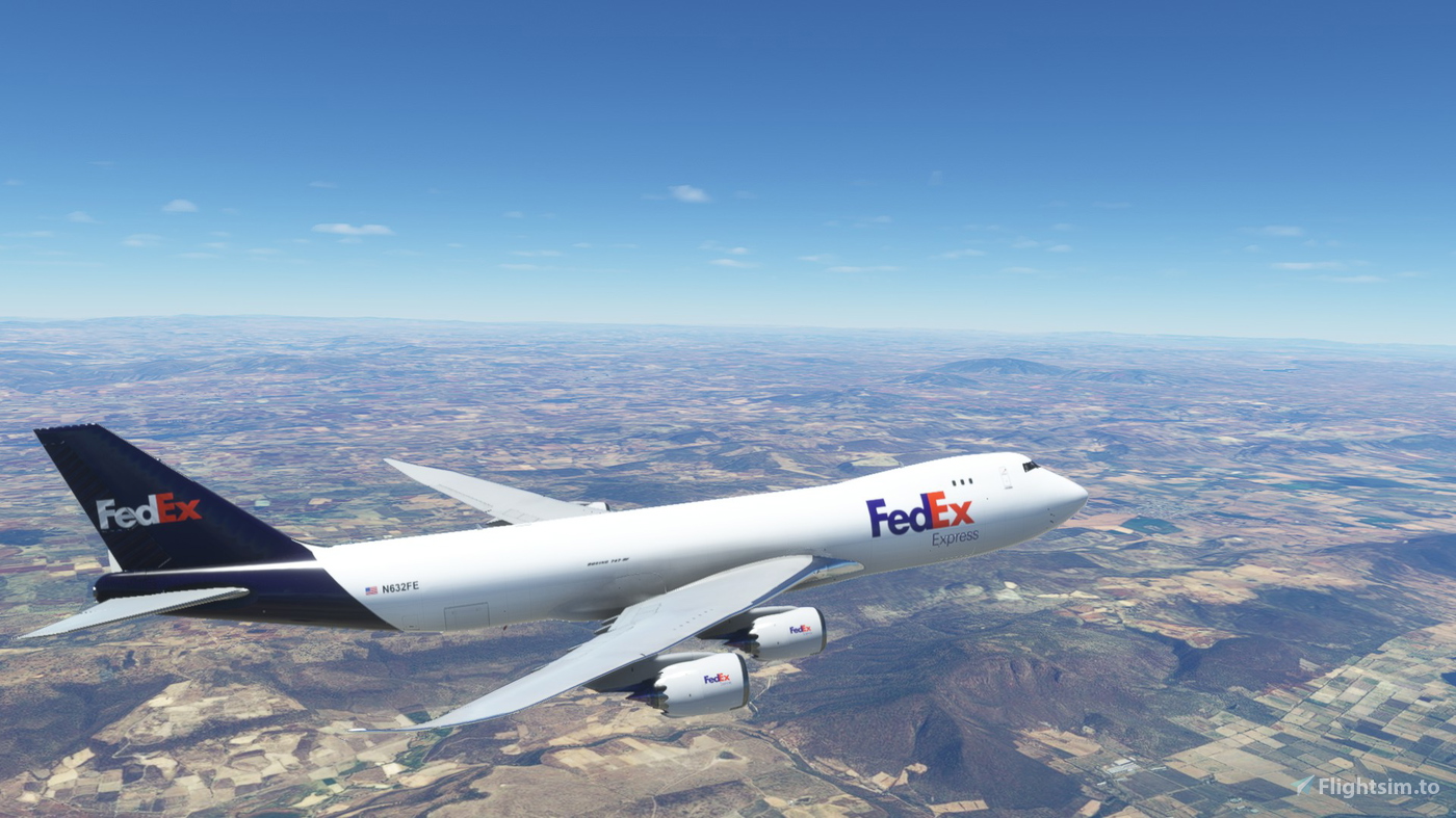 Boeing 747-8F Fedex Cargo 4K [No mirroring] for Microsoft Flight ...