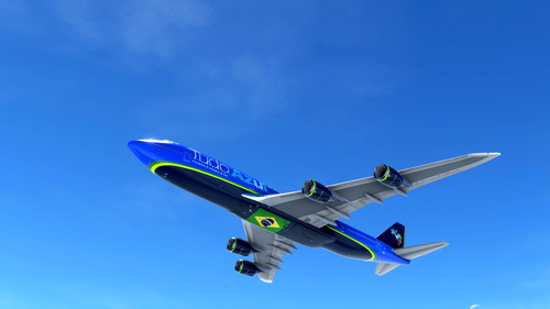 Boeing 747-8i Big Blue Bus 4K [No mirroring] for Microsoft Flight ...