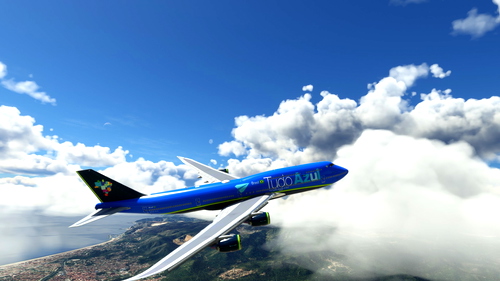 Boeing 747-8i Big Blue Bus 4K [No mirroring] for Microsoft Flight ...