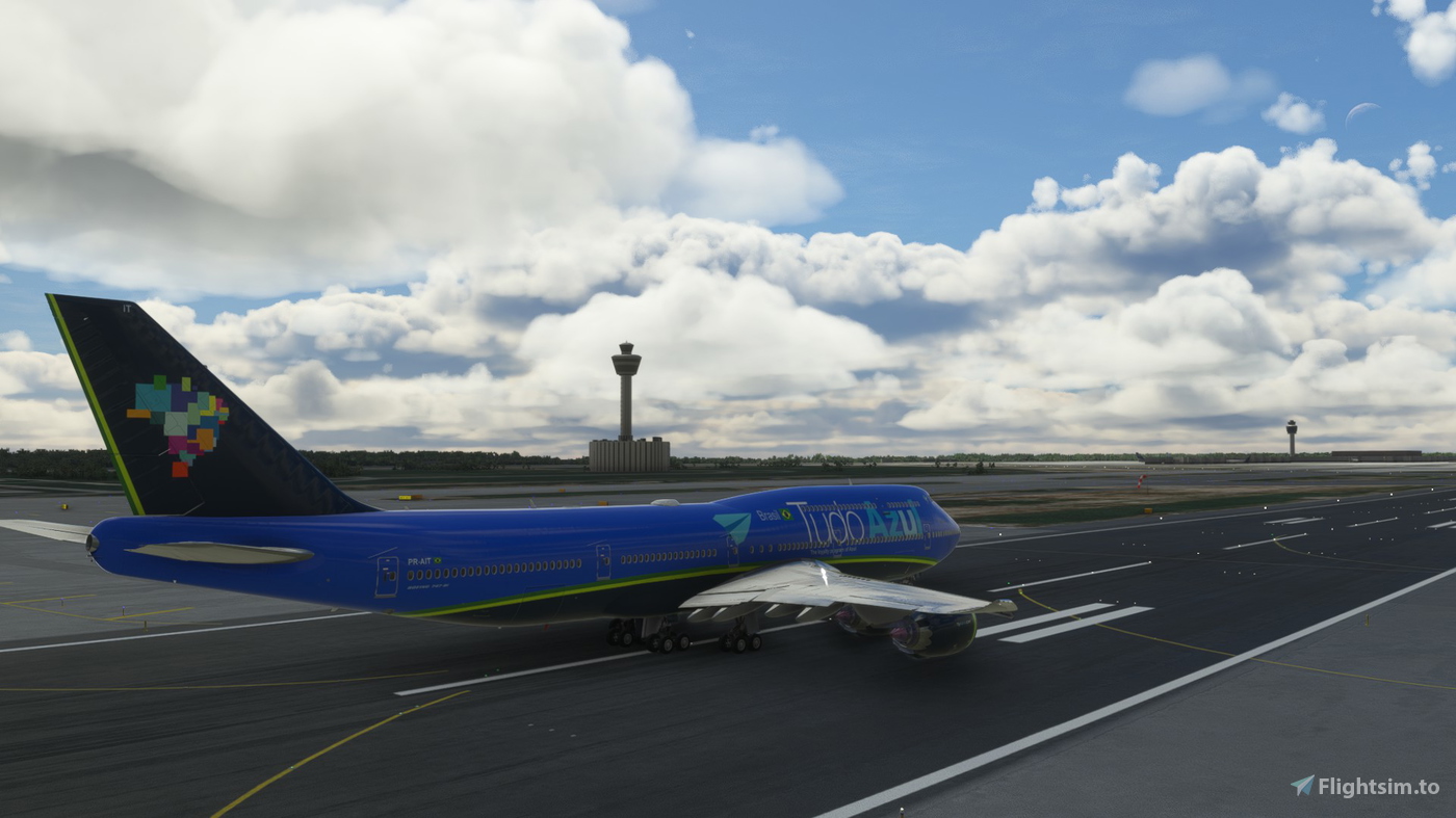 Boeing 747-8i Big Blue Bus 4K [No mirroring] のために Microsoft Flight ...