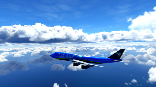 Boeing 747-8i Big Blue Bus 4K [No mirroring] for Microsoft Flight ...
