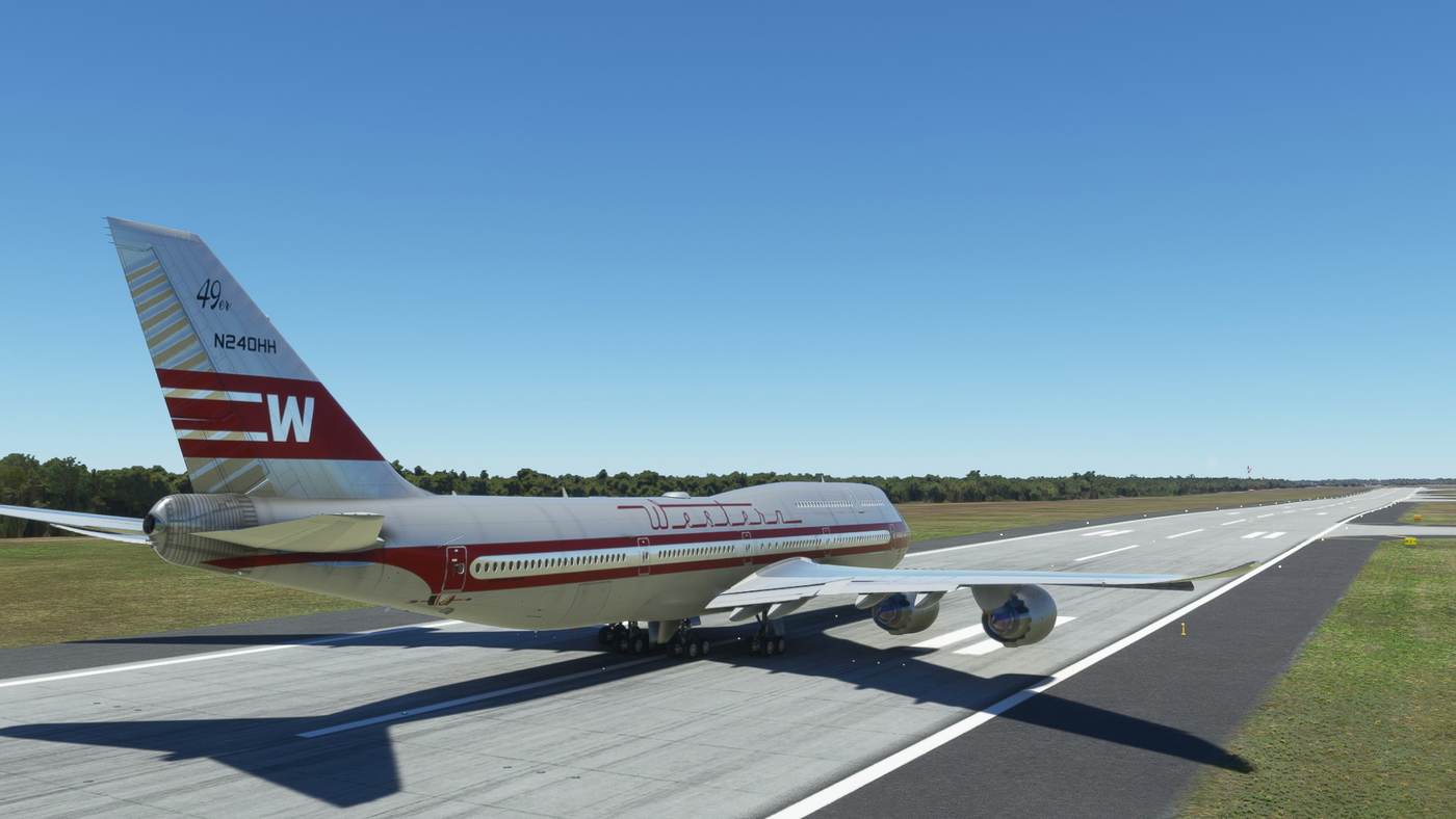 Boeing 747-8i Western Airlines 4 4K [No mirroring] 对于 Microsoft Flight ...