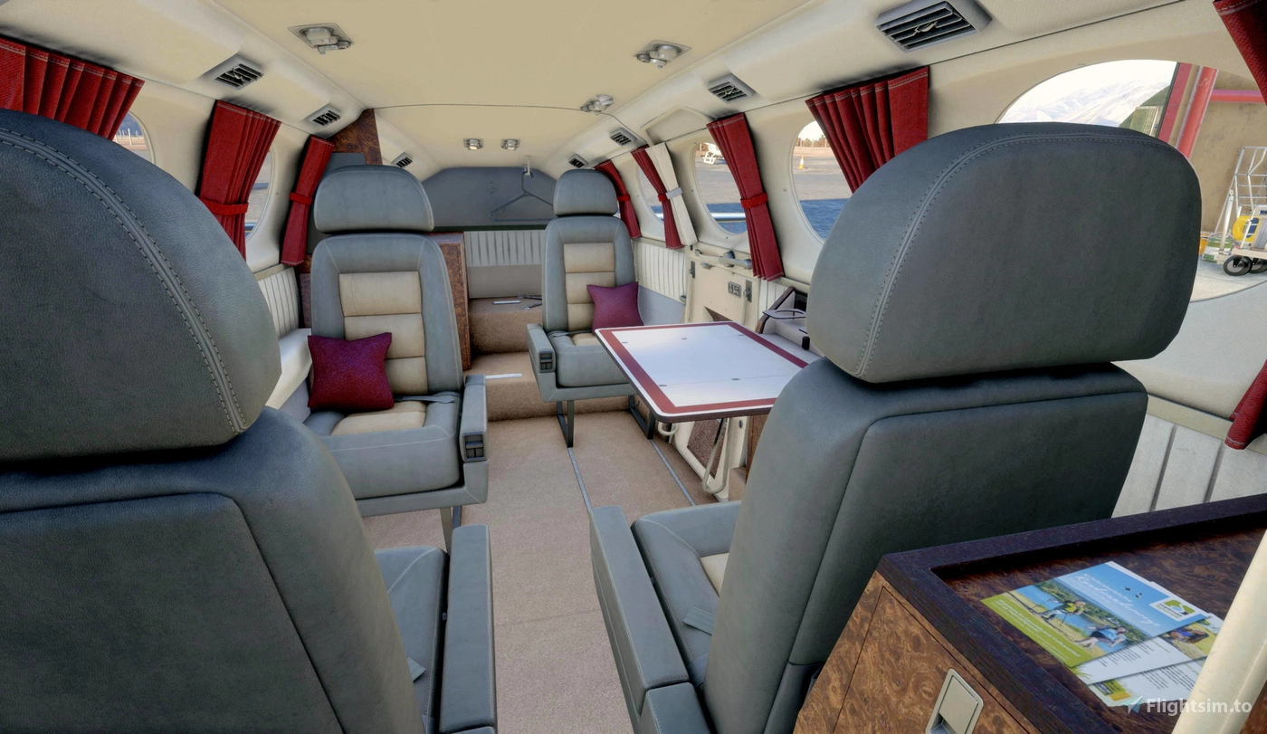 Cessna Chancellor 414AW luxury interior for Microsoft Flight Simulator ...