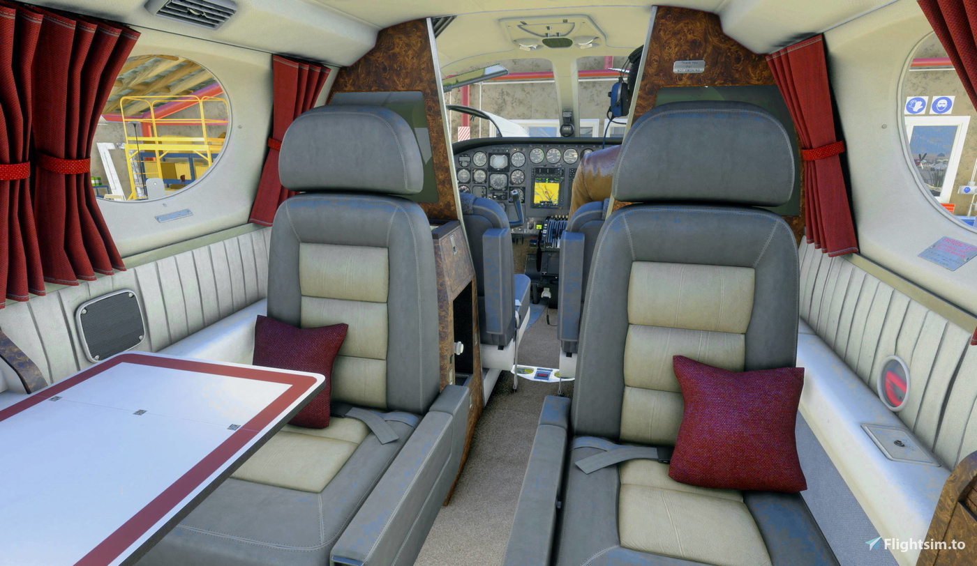 Cessna Chancellor 414AW luxury interior for Microsoft Flight Simulator ...