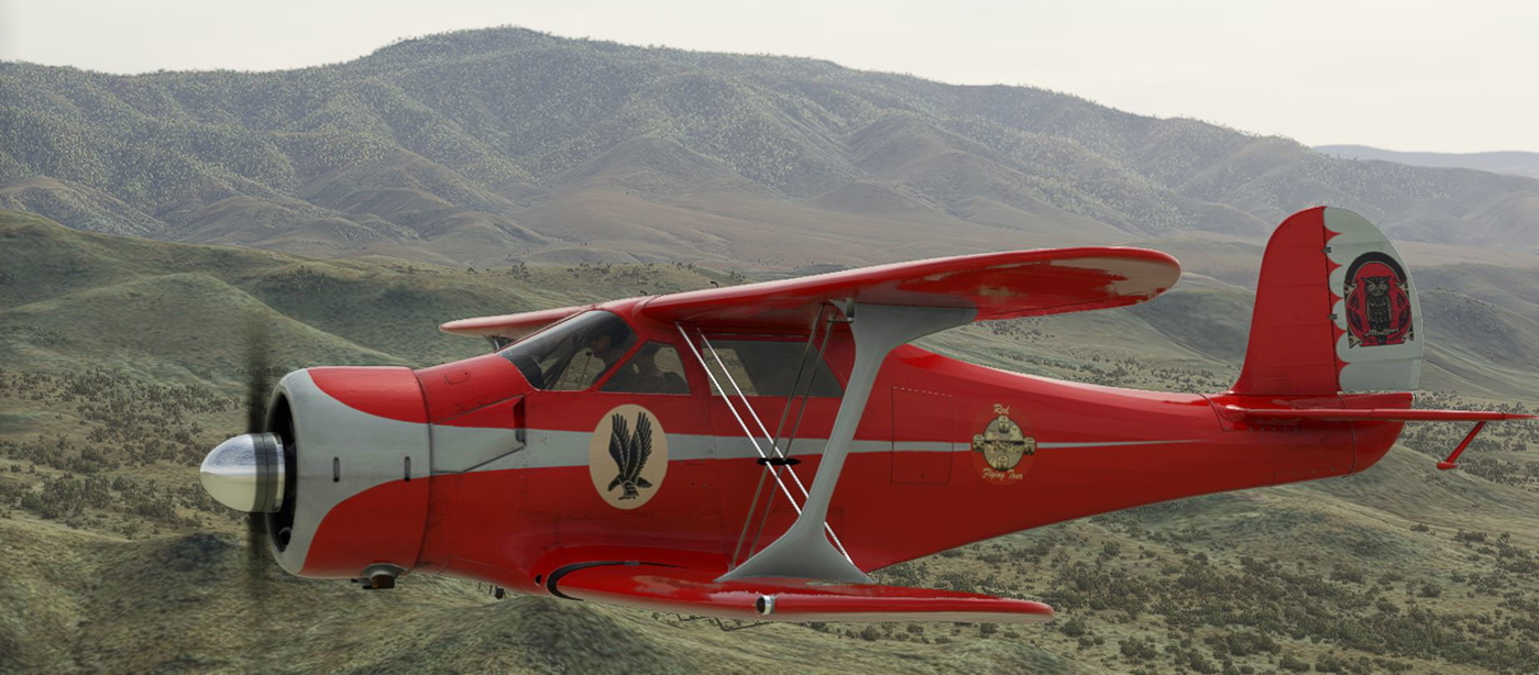 D17 Staggerwing "Red Flying Tour" for Microsoft Flight Simulator | MSFS