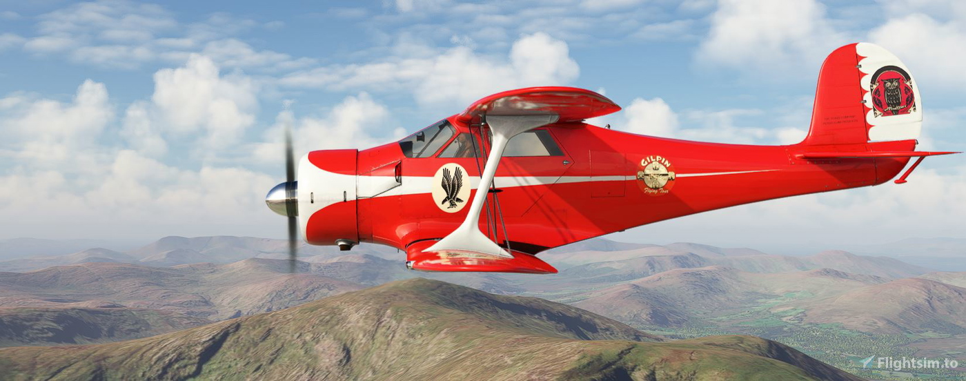 D17 Staggerwing "Red Flying Tour" for Microsoft Flight Simulator | MSFS