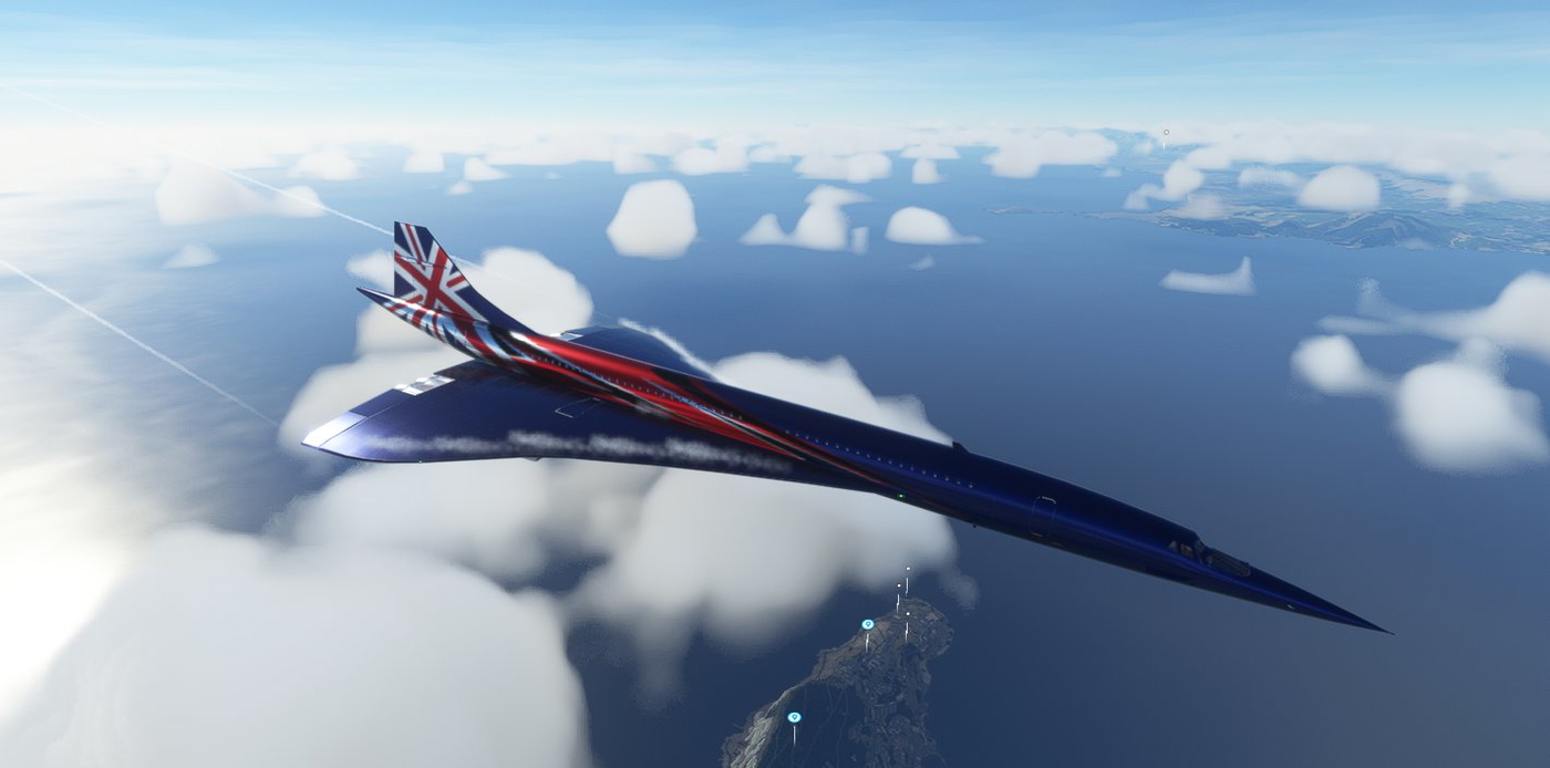 DC DESIGNS CONCORDE UK CHROME LIVERY for Microsoft Flight Simulator | MSFS