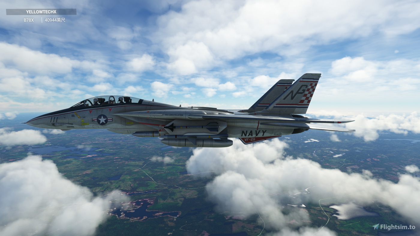 DCDesigns F-14A VF-211 Checkmates 1976 for Microsoft Flight Simulator ...