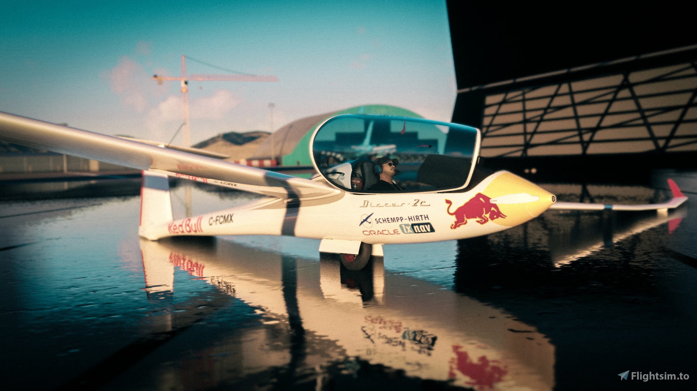 Discus-2c FES Red Bull Livery for Microsoft Flight Simulator | MSFS