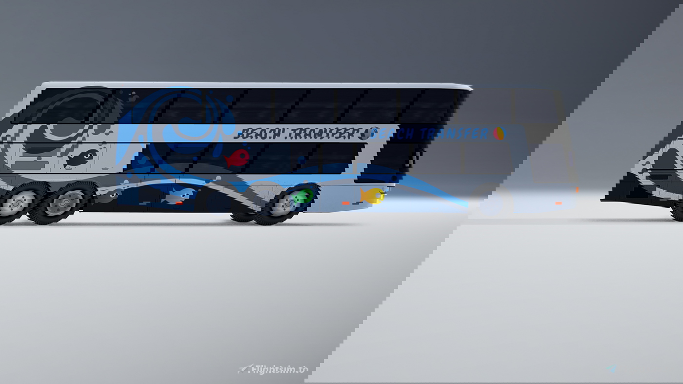 Driveable Tourist Bus for Microsoft Flight Simulator | MSFS