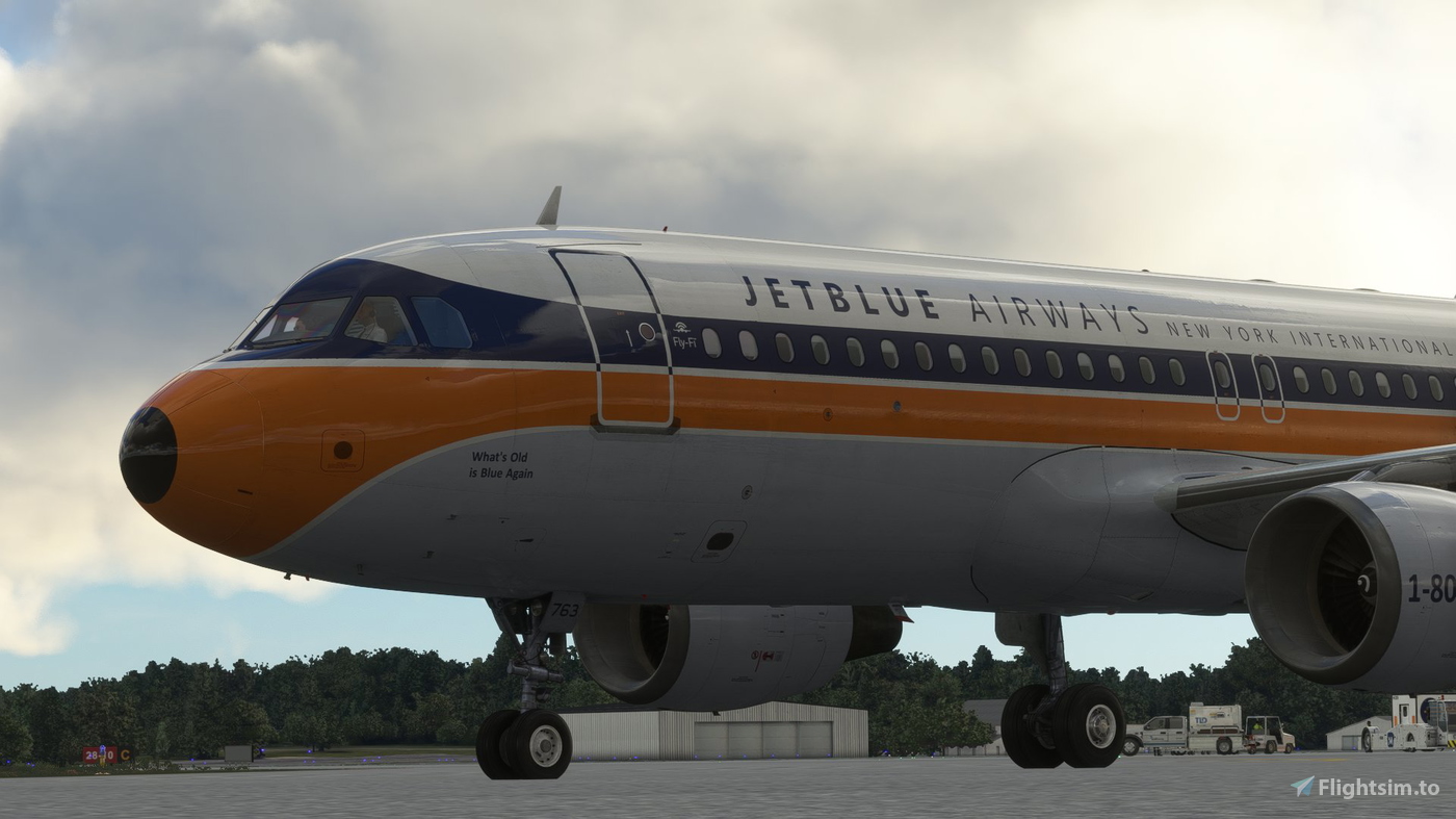Fenix A320 jetBlue retro livery "N763JB" for Microsoft Flight Simulator ...