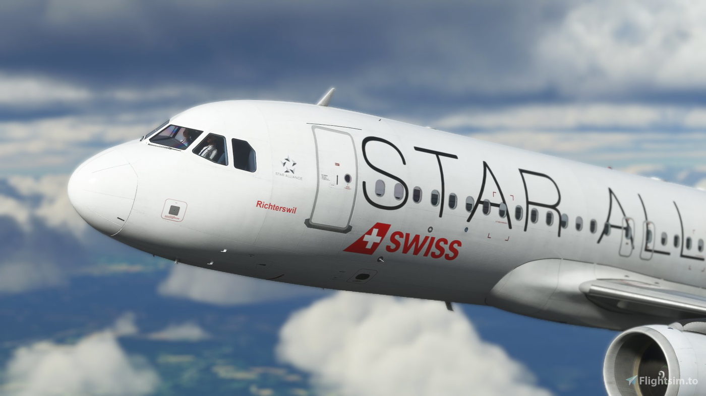 Fenix Airbus A320 Swiss Star Alliance | 4K for Microsoft Flight Simulator | MSFS