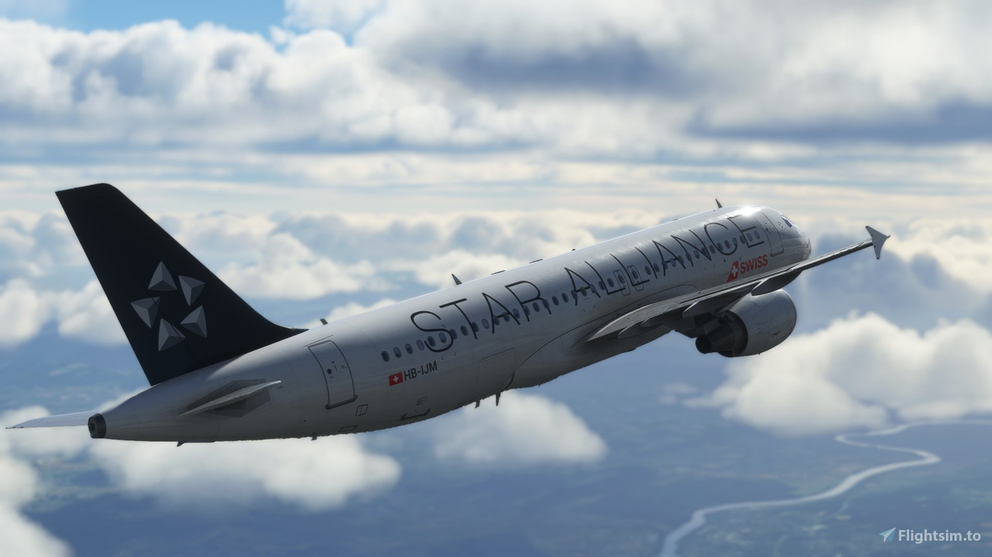 Fenix Airbus A320 Swiss Star Alliance | 4K for Microsoft Flight Simulator | MSFS
