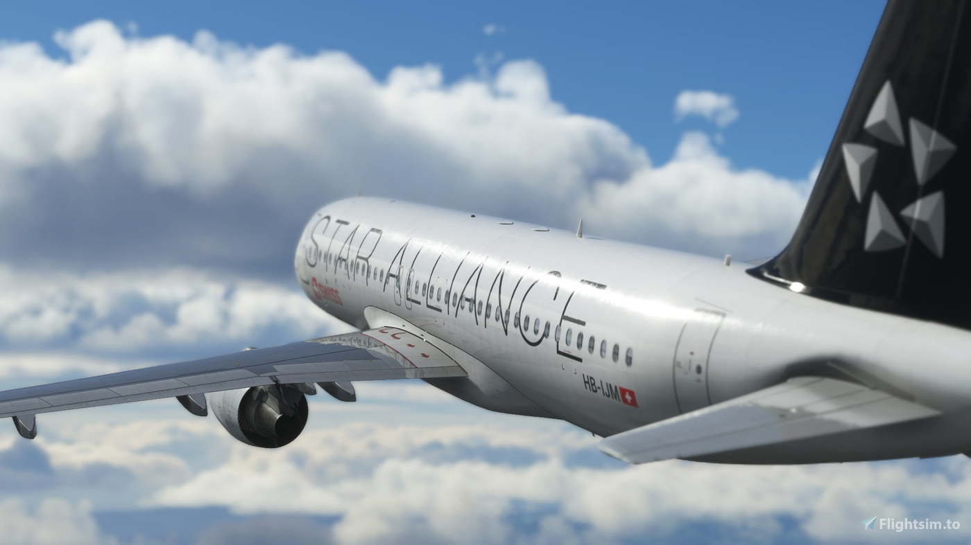 Fenix Airbus A320 Swiss Star Alliance | 4K for Microsoft Flight Simulator | MSFS
