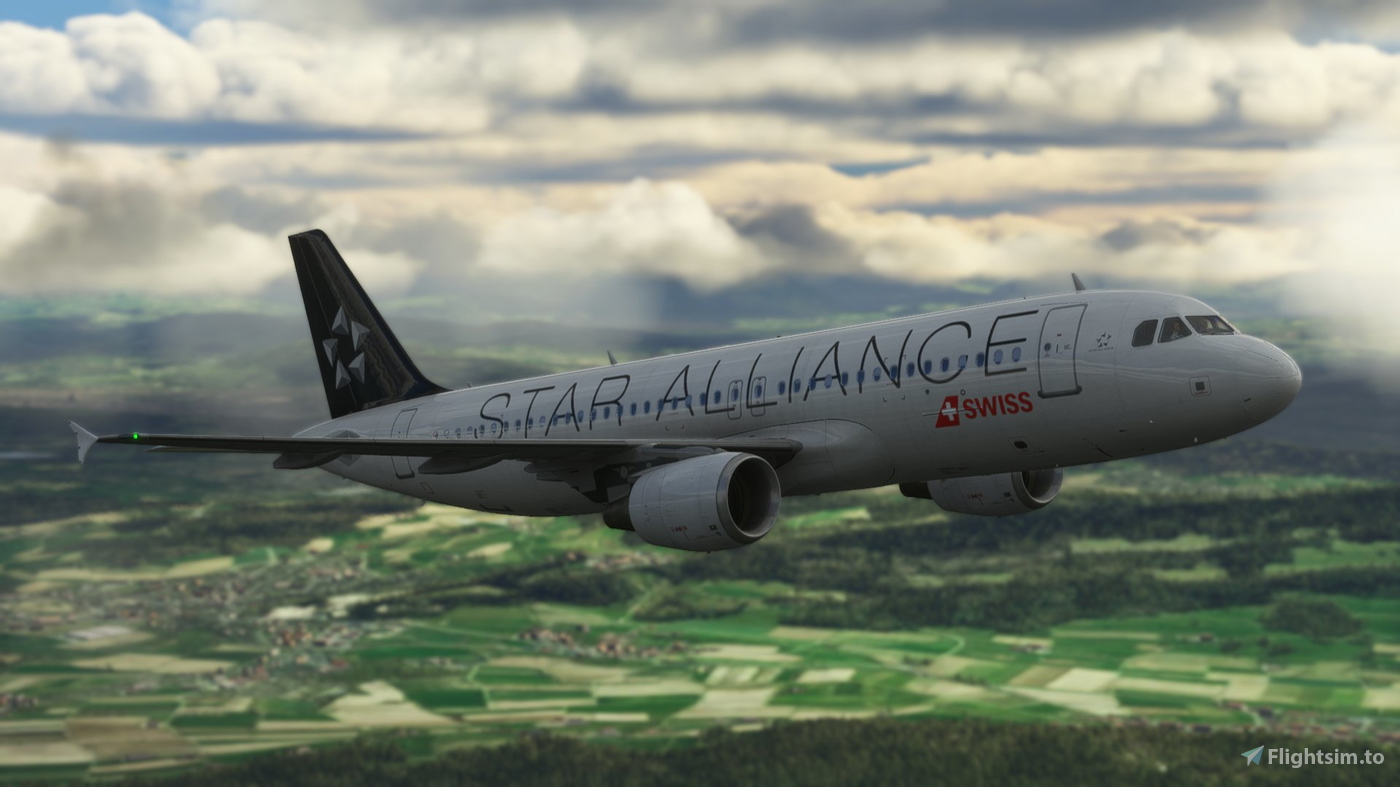 Fenix Airbus A320 Swiss Star Alliance | 4K for Microsoft Flight Simulator | MSFS