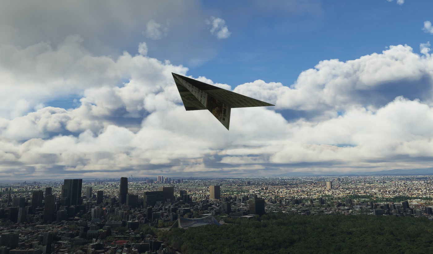 Fly your paper for Tapzi's paper aircraft for Microsoft Flight ...