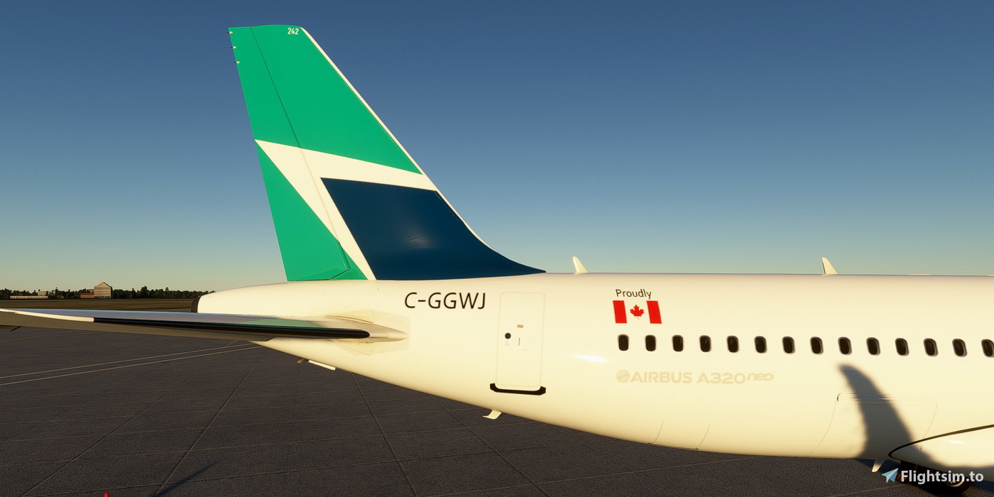 [A32NX] FlyByWire | Airbus A320neo WESTJET AIRLINES C-GGWJ in 8k for ...