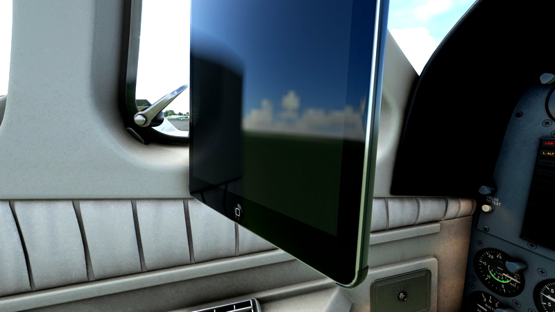Flysimware 414AW EFB iPad in grey for Microsoft Flight Simulator | MSFS