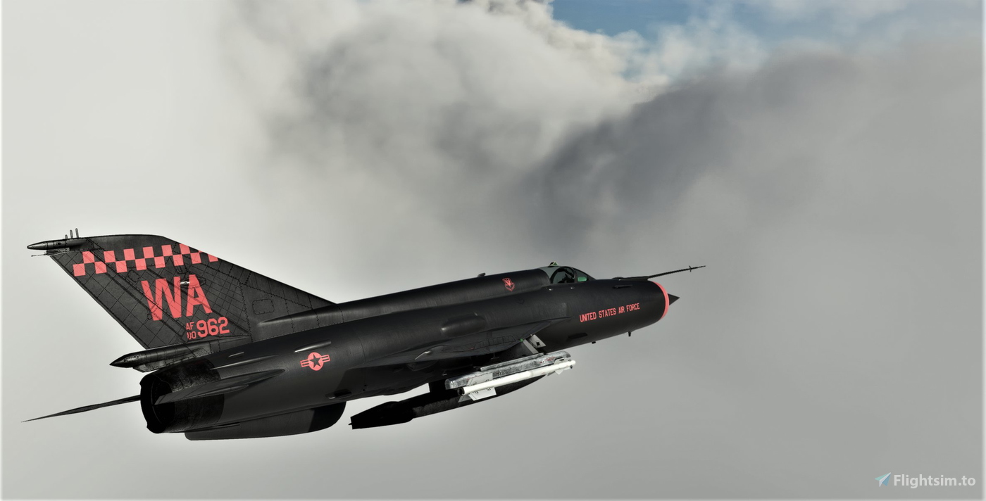 GKS MiG-21 US Air Force Wraith Aggressor (Fictional) skin for Microsoft ...