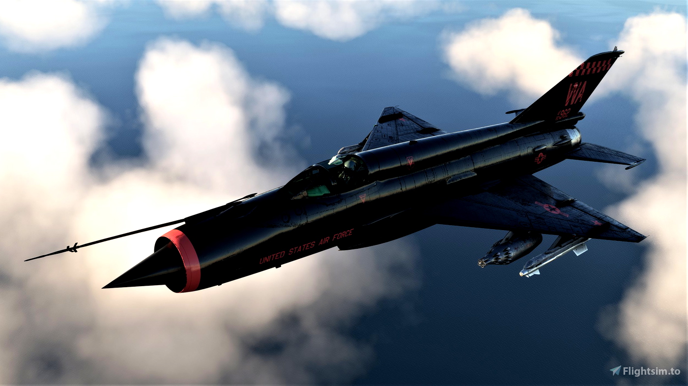 GKS MiG-21 US Air Force Wraith Aggressor (Fictional) skin » Microsoft ...