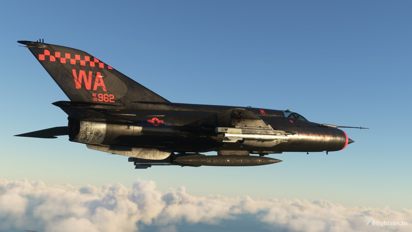 GKS MiG-21 US Air Force Wraith Aggressor (Fictional) skin for Microsoft ...