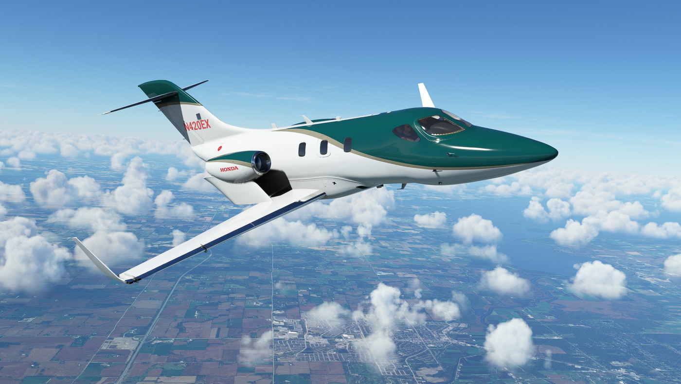 Green and Gold livery for HJET for Microsoft Flight Simulator | MSFS