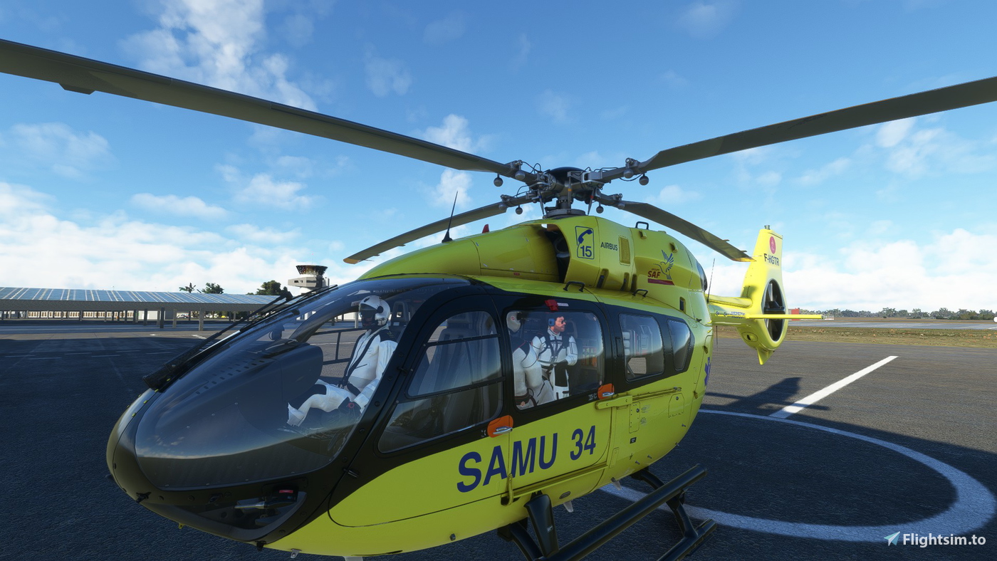 H145 HEMS SAMU 34 Livery for Microsoft Flight Simulator | MSFS