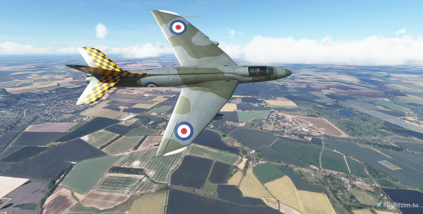 Hawker Hunter F6 XE597 No.63 Squadron for Microsoft Flight Simulator | MSFS