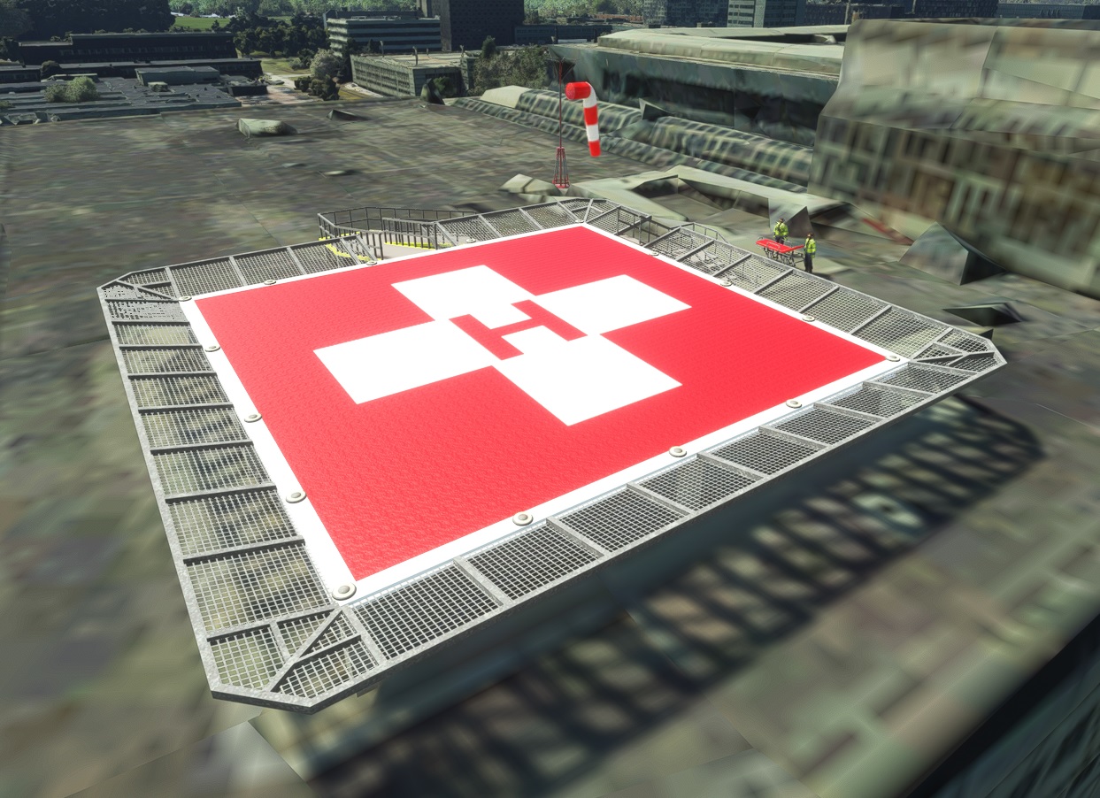 Helipad for the UMC hospital for Microsoft Flight Simulator | MSFS