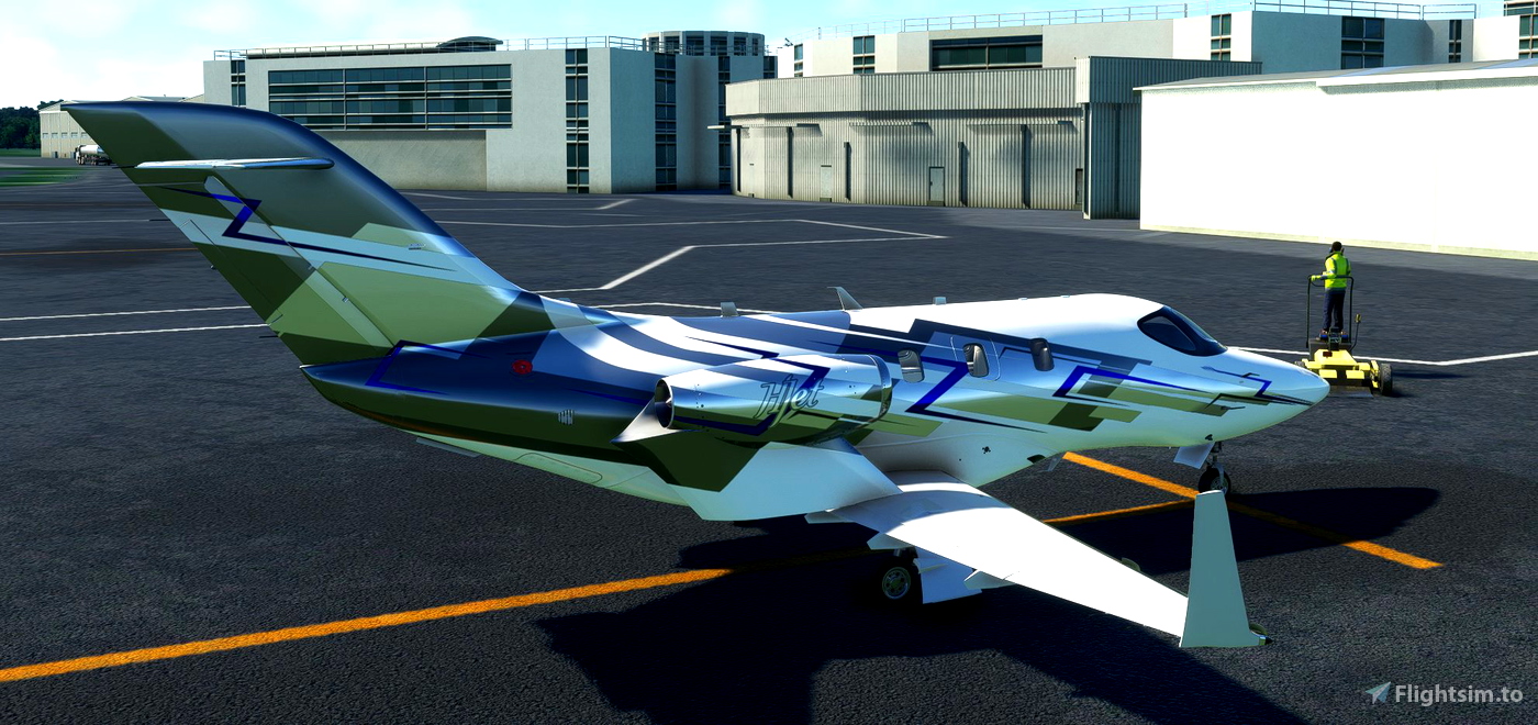 Honda Jet Variation 3 White Blue and Silver » Microsoft Flight Simulator