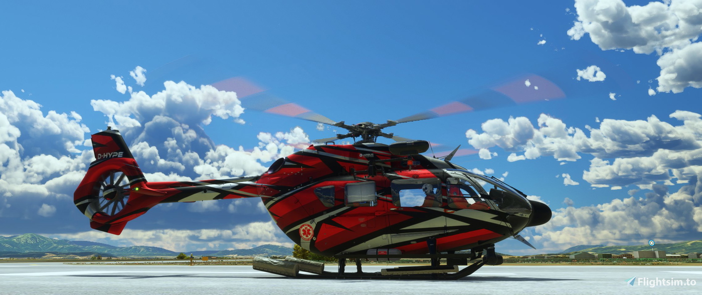 HPG H145 RED FICTIONAL LIVERY /HEMS AND LUX for Microsoft Flight ...