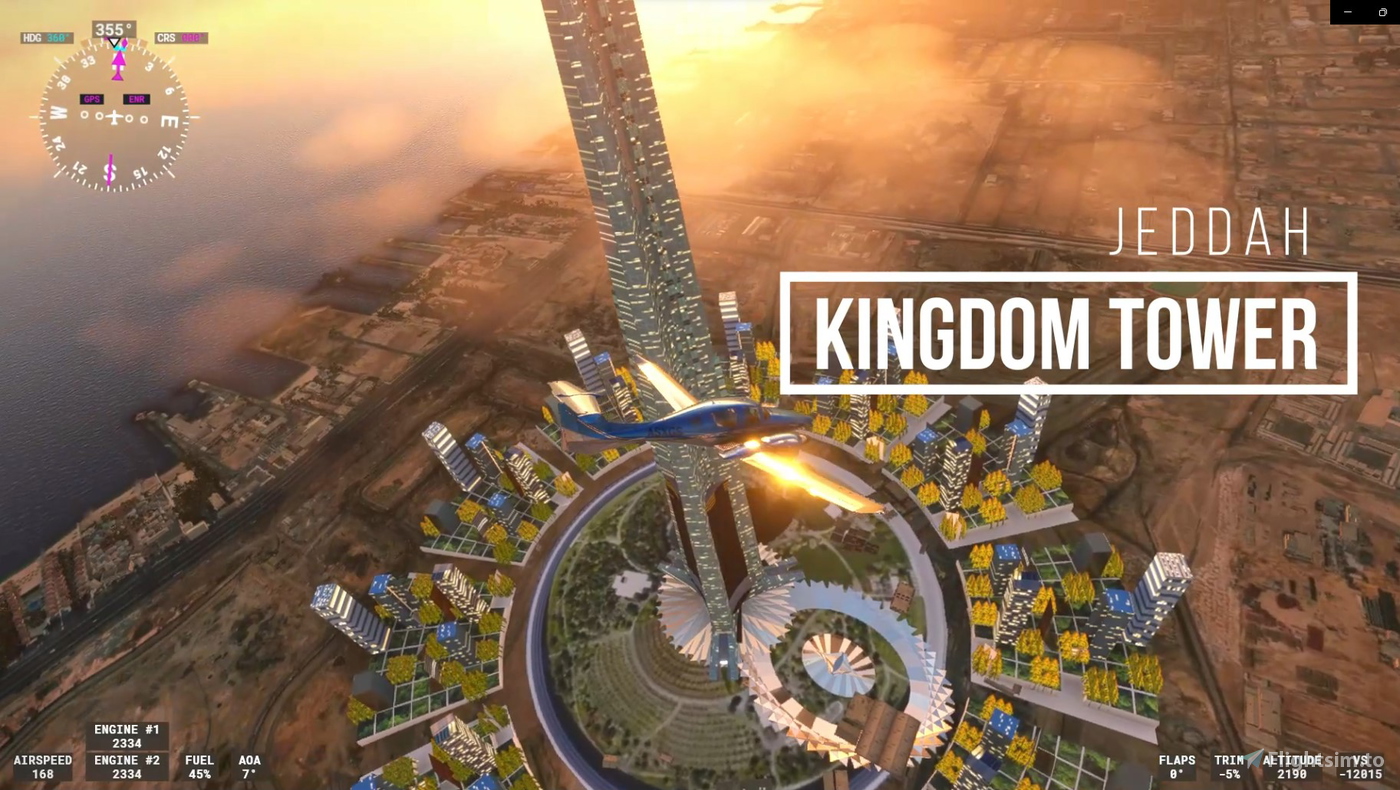 Jeddah's Kingdom Tower Complex for Microsoft Flight Simulator | MSFS