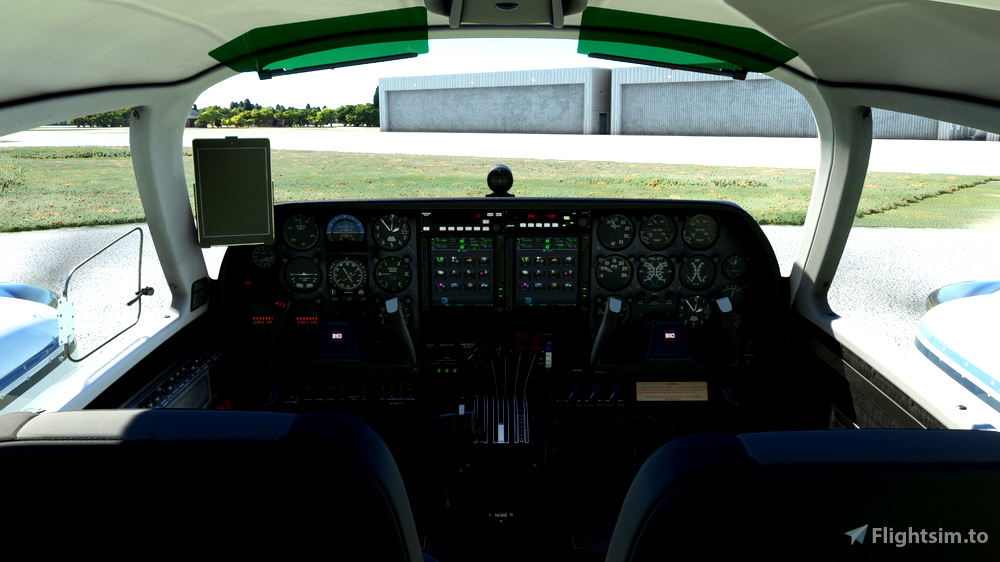 Milviz Cessna 310R - Grey Interior with Black Tablet for Microsoft ...