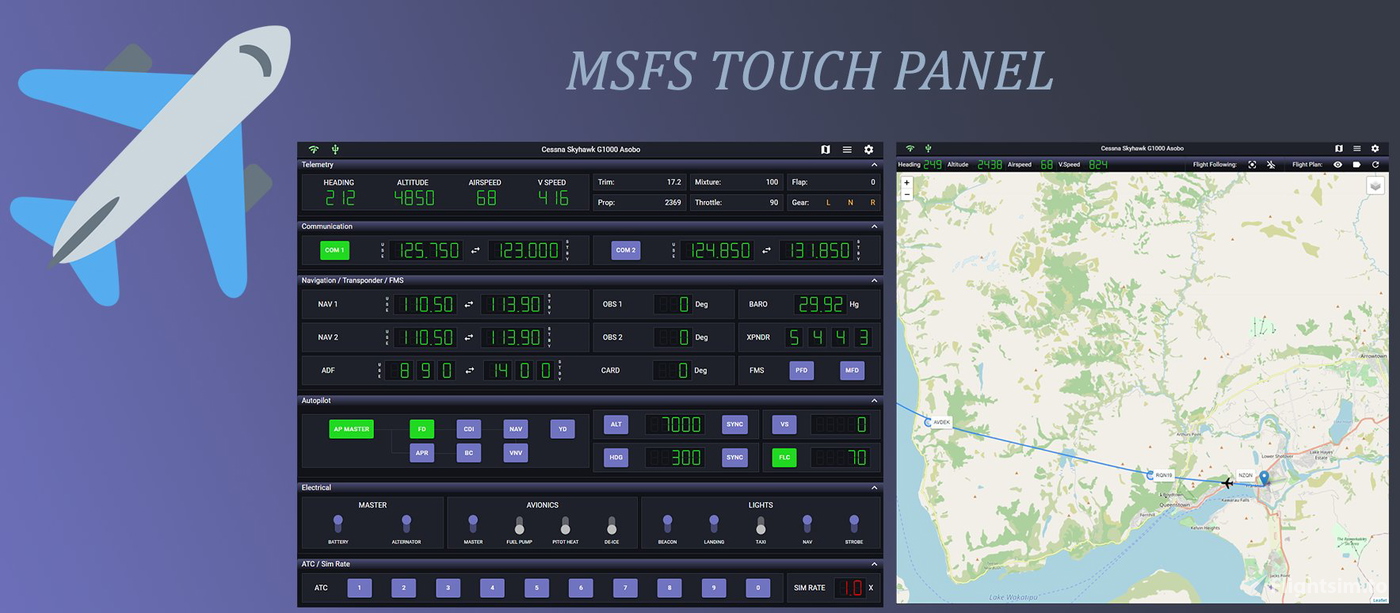 MSFS Touch Panel for Microsoft Flight Simulator | MSFS