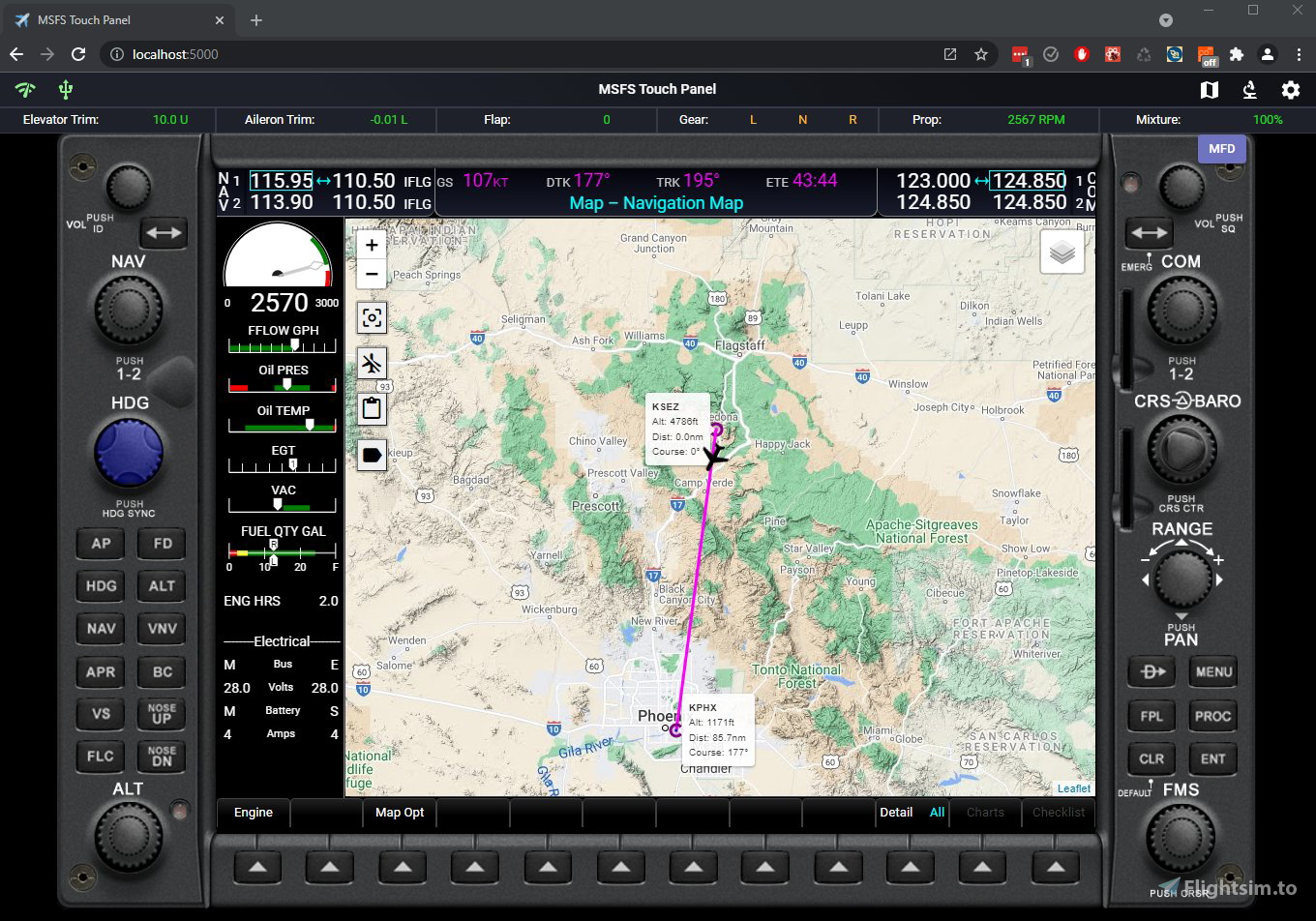 MSFS Touch Panel for Microsoft Flight Simulator | MSFS