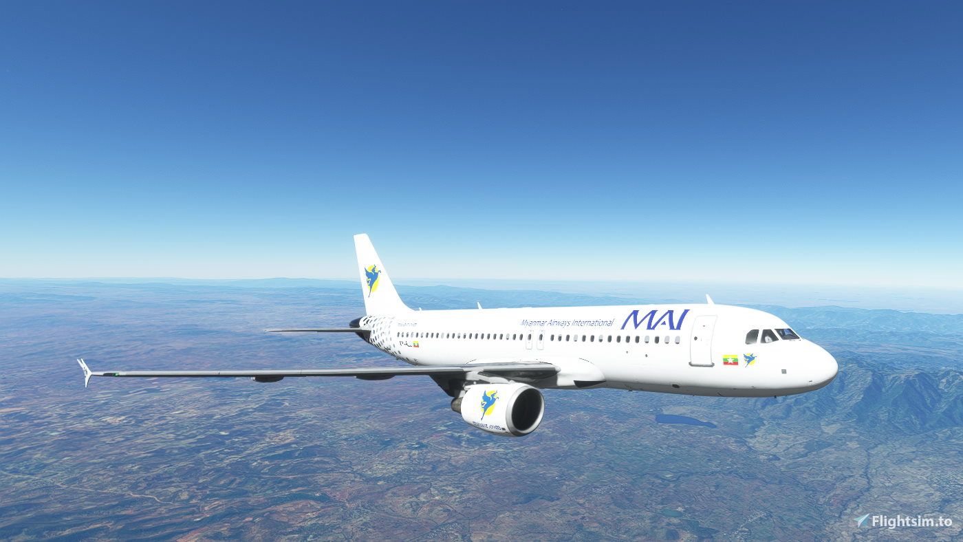 Myanmar Airways Logo Airbus A320 214 Myanmar Airways International