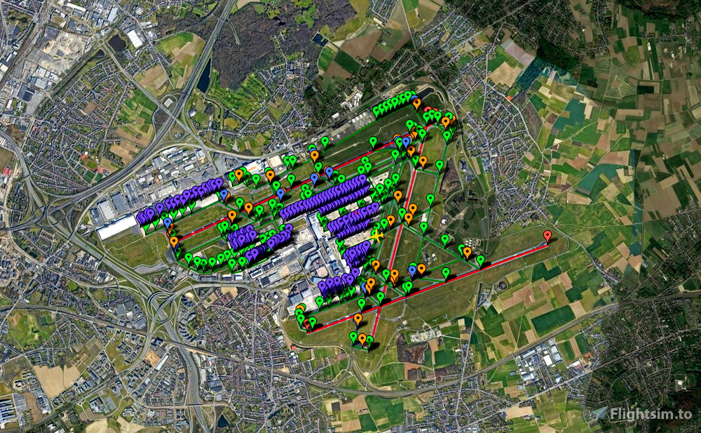 Pilot2ATC Brussels National EBBR Taxiways and Gates for Microsoft ...